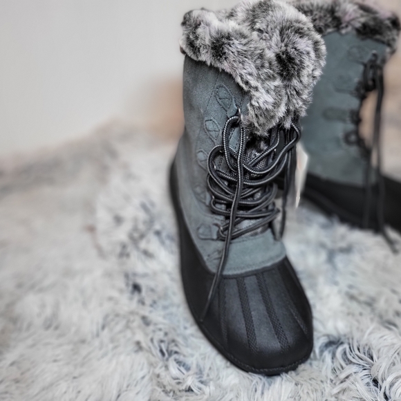 Propet | Shoes | Womens Gray And Black Winter Boots | Poshmark